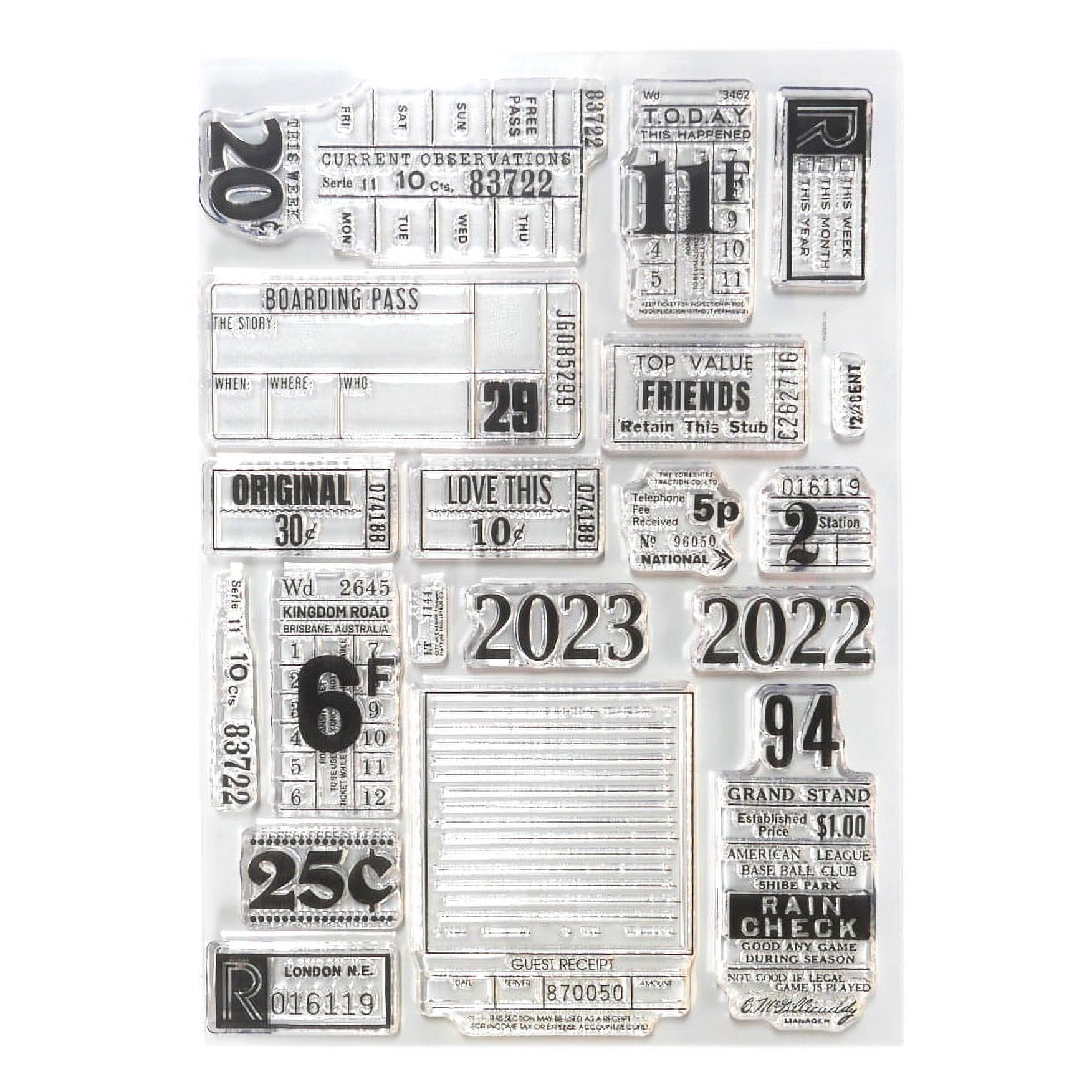 Elizabeth Craft Clear Stamps-Tickets - Walmart.com