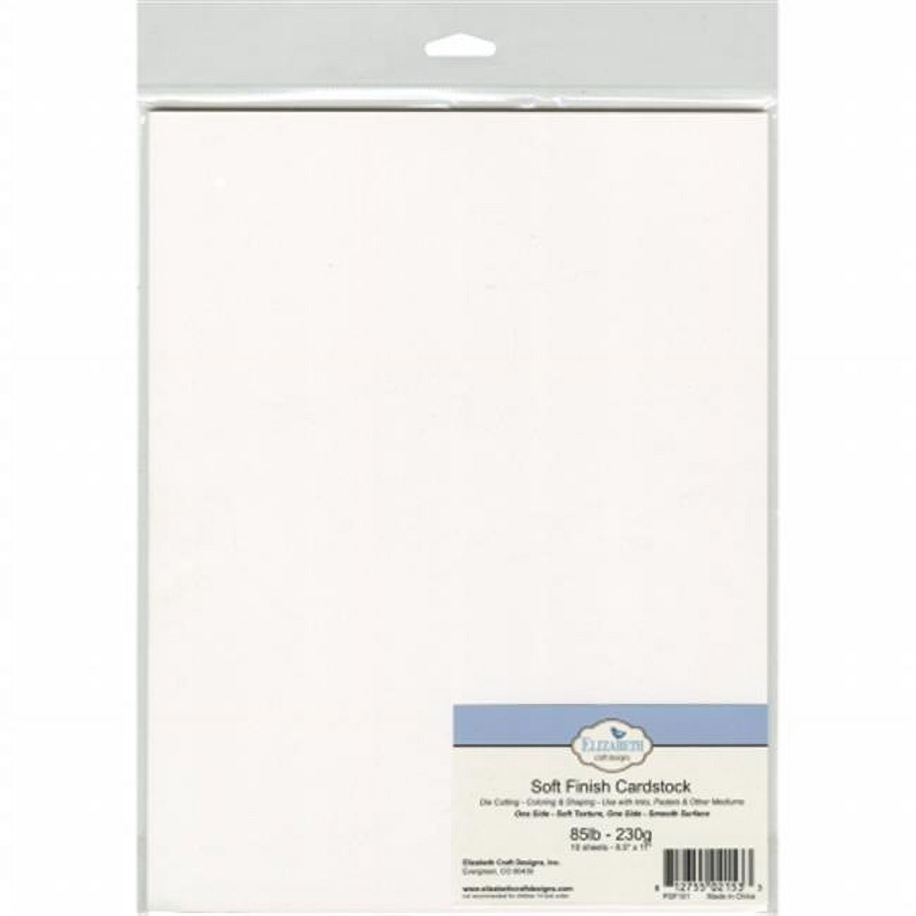 Elizabeth Craft Designs PSF102 Soft Finish Cardstock 100lb 8.5 x 11 in ...