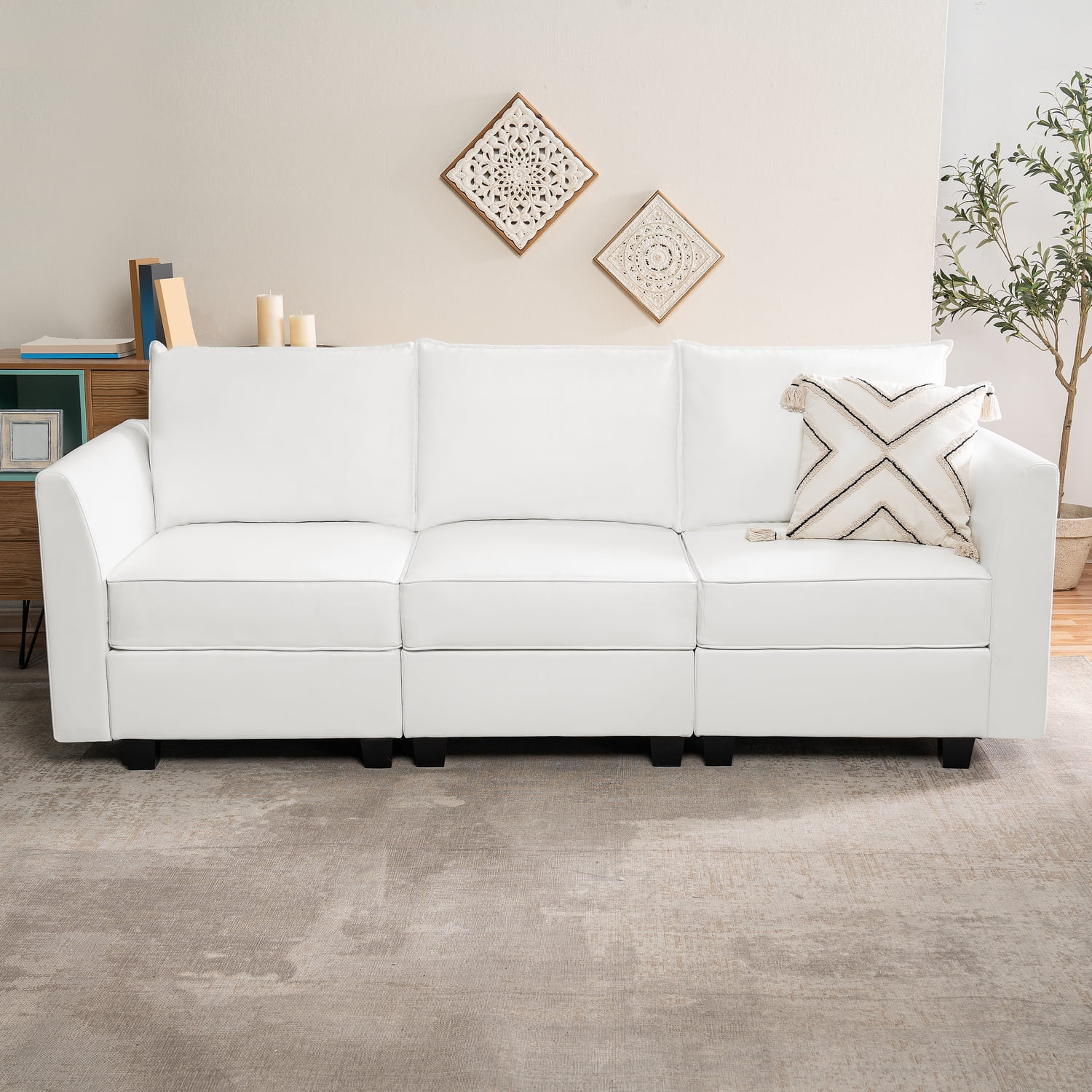 Elizabeth DIY Collection-Color:Bright White,Fabric:Air Leather,Style ...