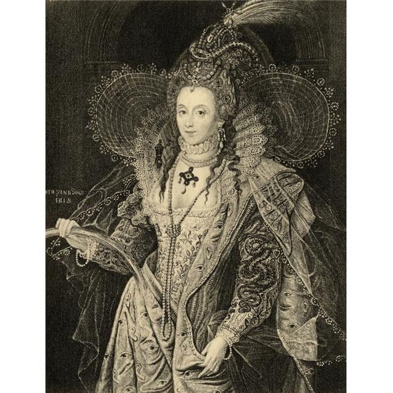 Elizabeth I, 1533-1603 Queen of England 1558-1603 Photo-Etching From ...