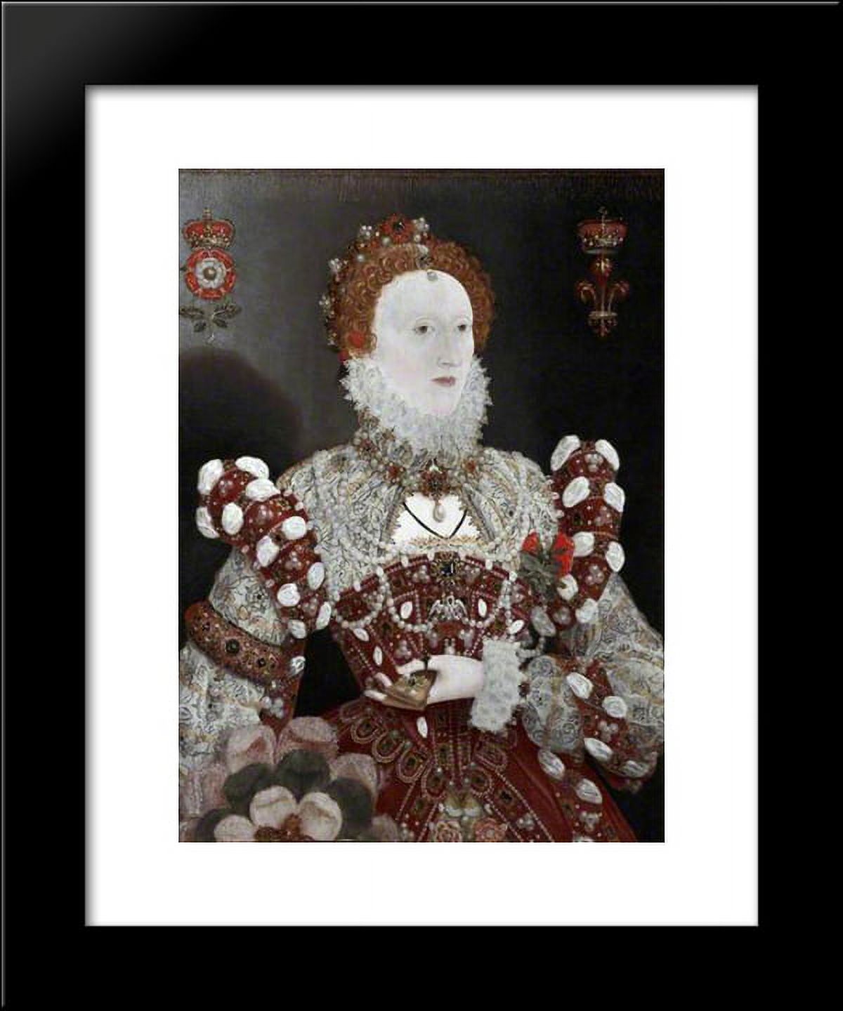 Elizabeth I - The Pelican Portrait 20x24 Framed Art Print by Nicholas ...