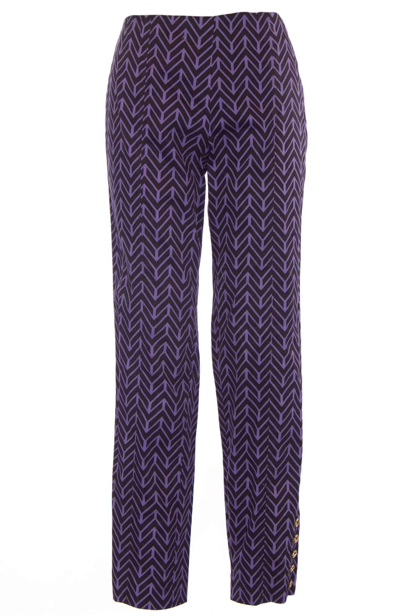 Elizabeth Mckay Women's Audrey Chino Pants 10 Chevron Chocolate ...