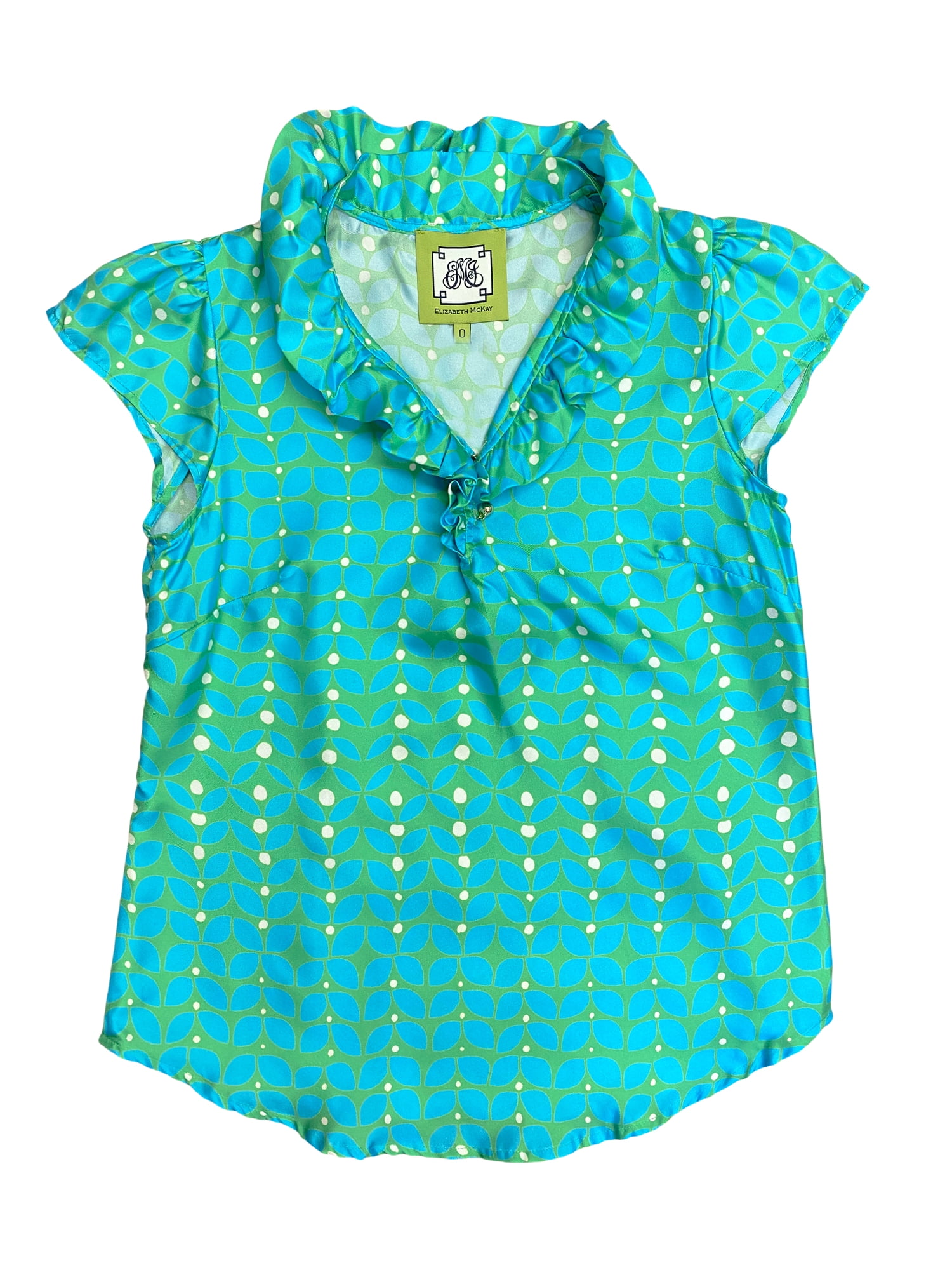 Elizabeth Mckay Women's Elizabeth Shirt 2 Aqua Petit Fleur - Walmart.com