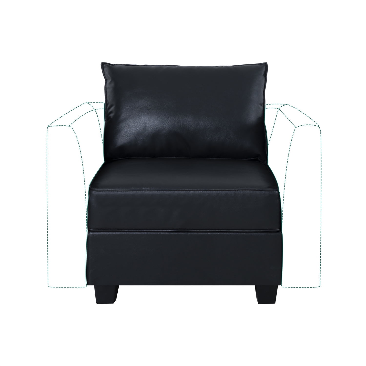 Elizabeth Modern DIY Collection-Color:Black,Fabric:Air Leather,Style ...