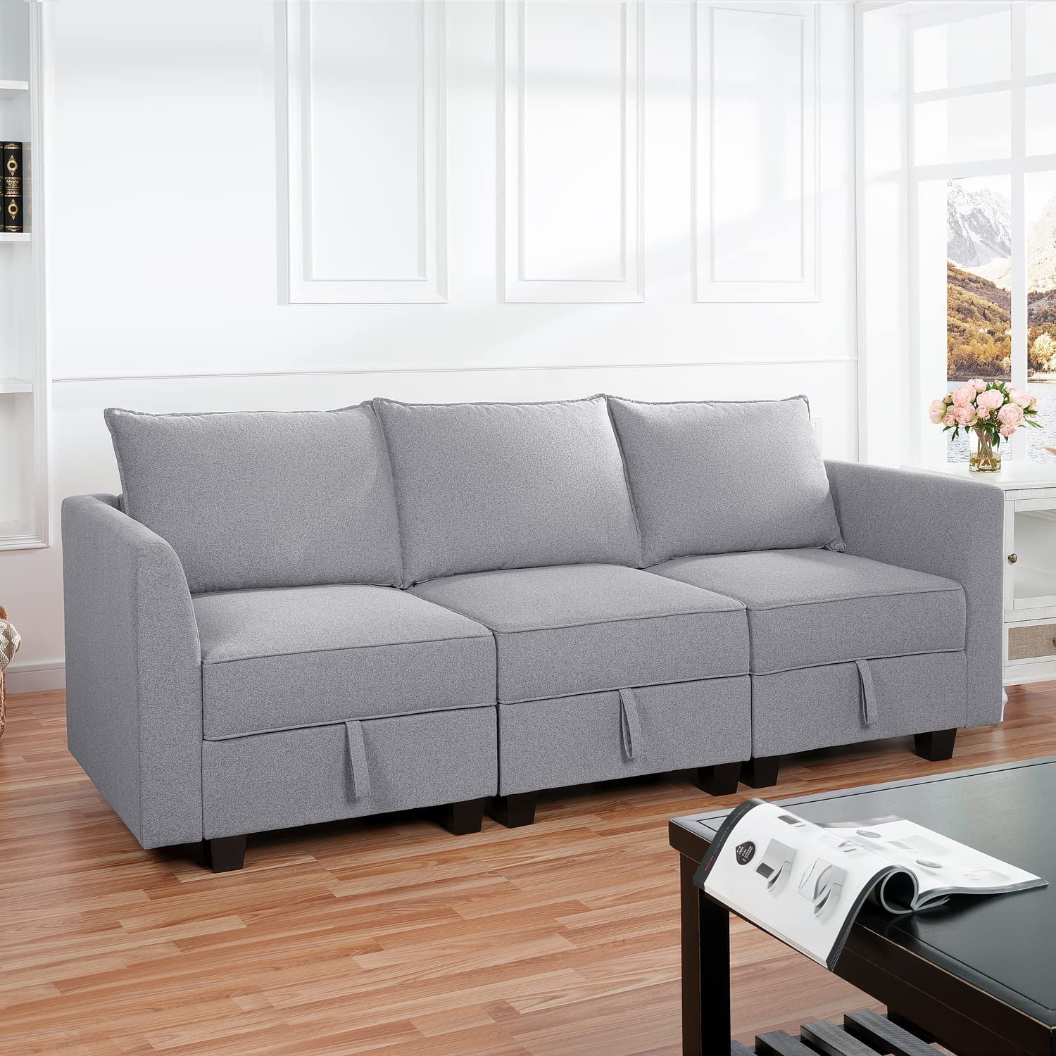 Elizabeth Modular Living Room Sofa with Extendable Design & Soft ...