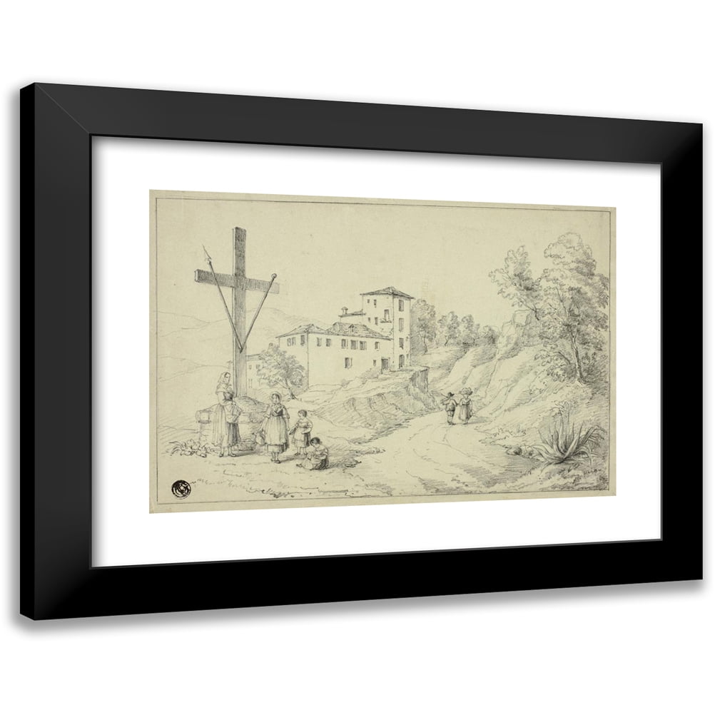 Elizabeth Murray 24x18 Black Modern Framed Museum Art Print Titled - On ...