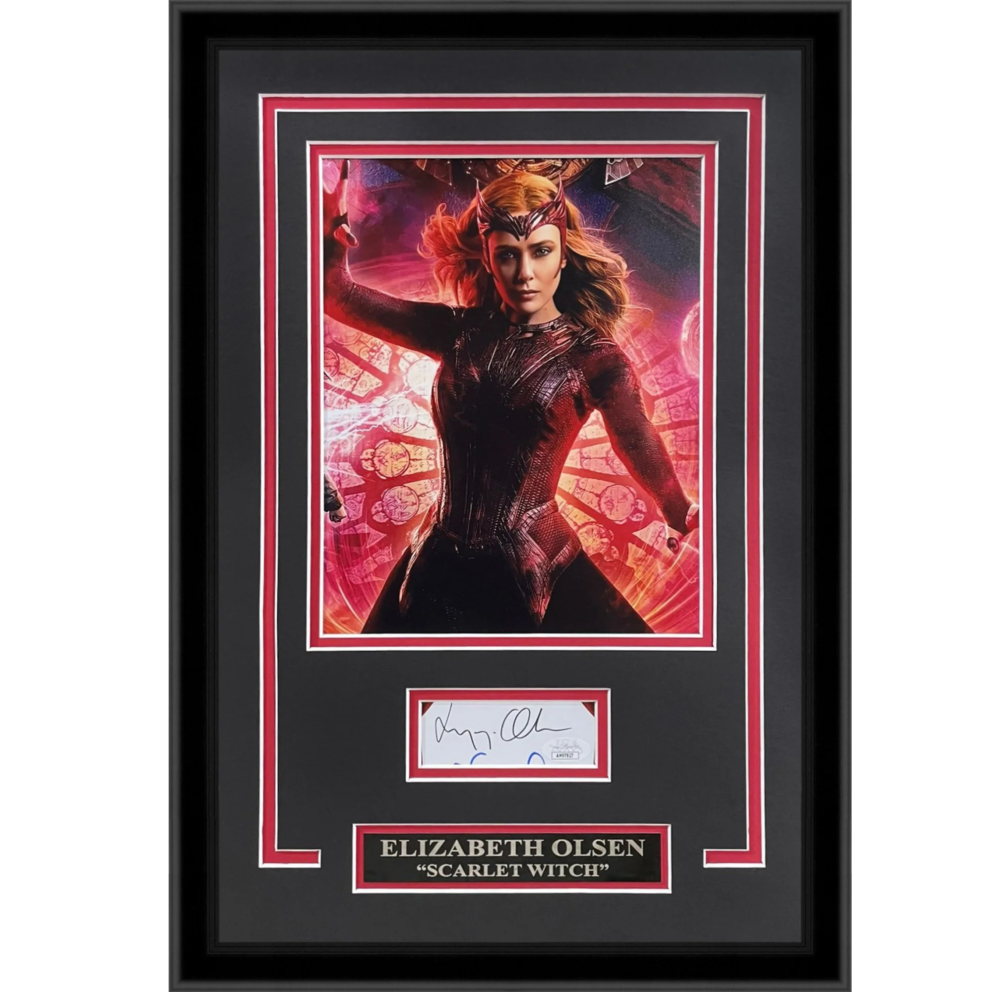 Elizabeth Olsen AKA Scarlet Witch Autographed Marvel "Signature Series ...