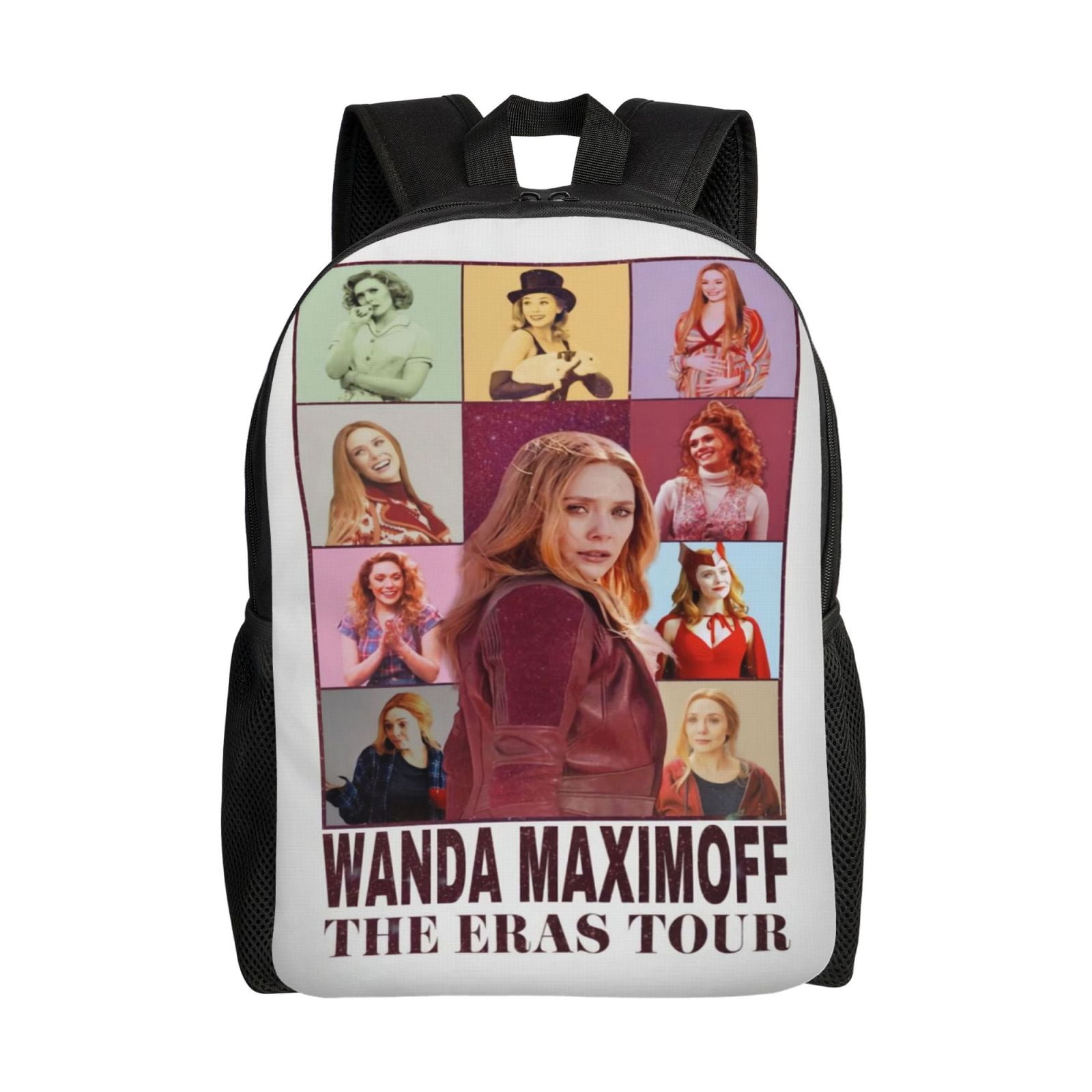 Elizabeth Olsen Backpack, 3D Printed Cartoon Laptop Bag Bookbag ...