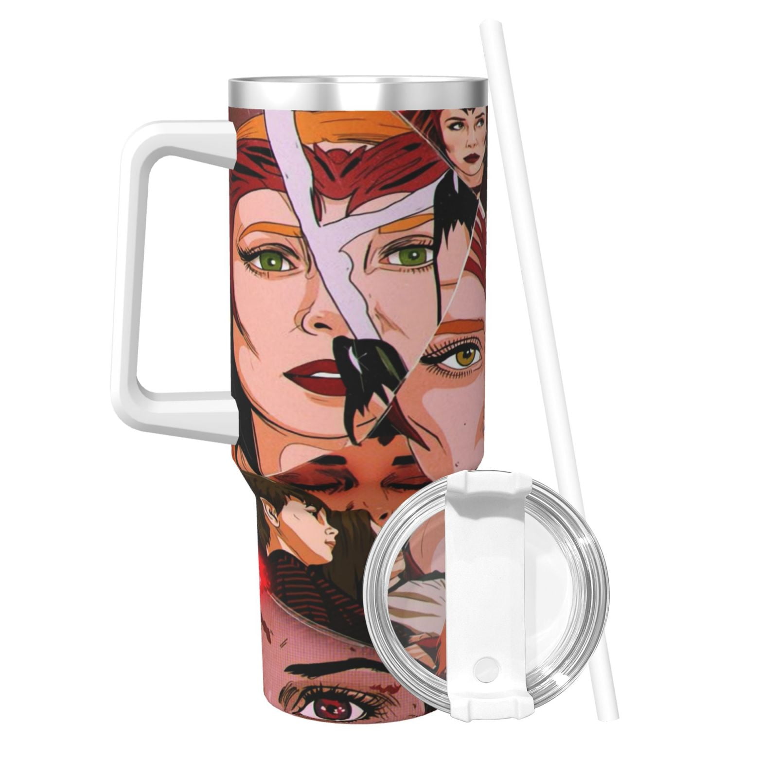 Elizabeth Olsen Print Thermos Insulated Stainless Steel Hot/Cold Coffee ...