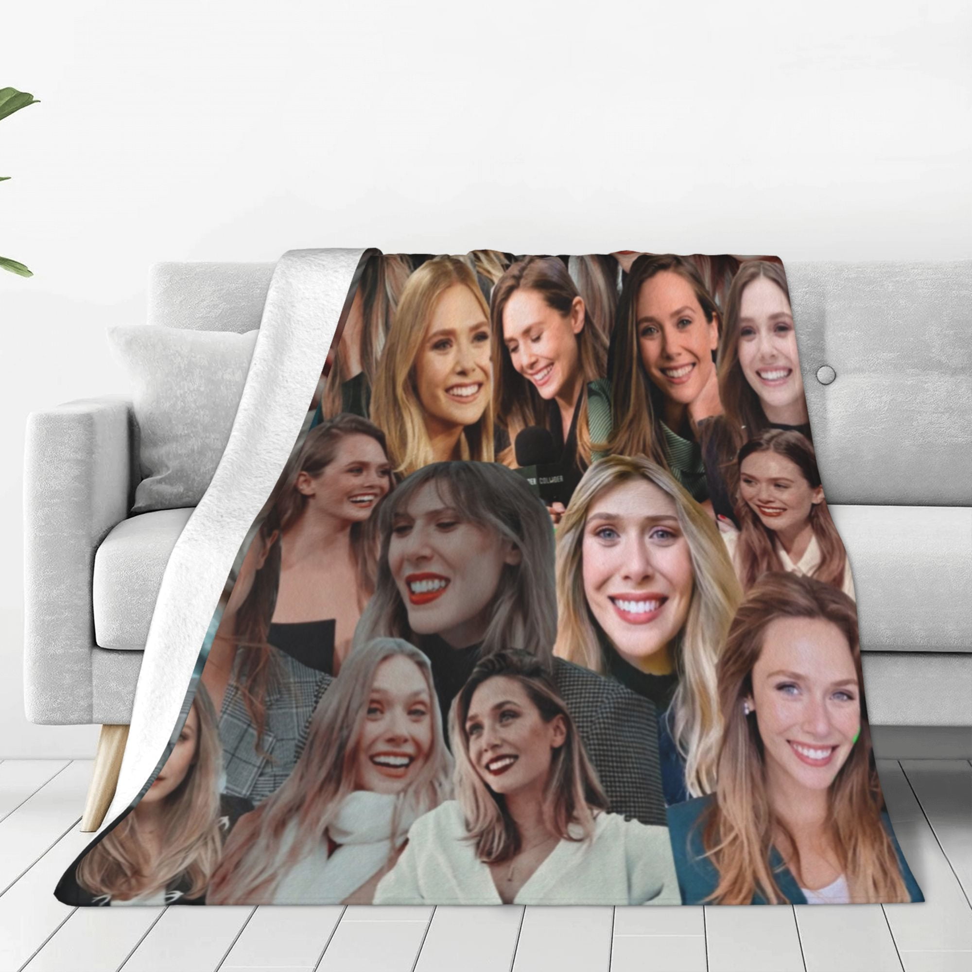 Elizabeth Olsen Throw Blanket Soft Plush Travel Blanket For Bedroom ...