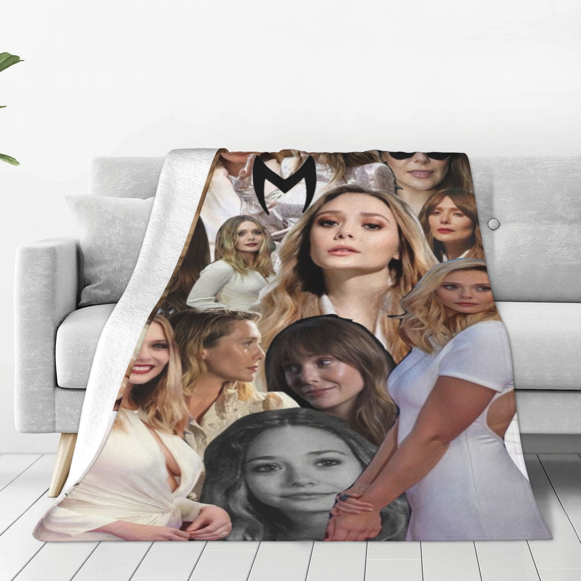 Elizabeth Olsen Throw Blanket Soft Plush Travel Blanket For Bedroom ...