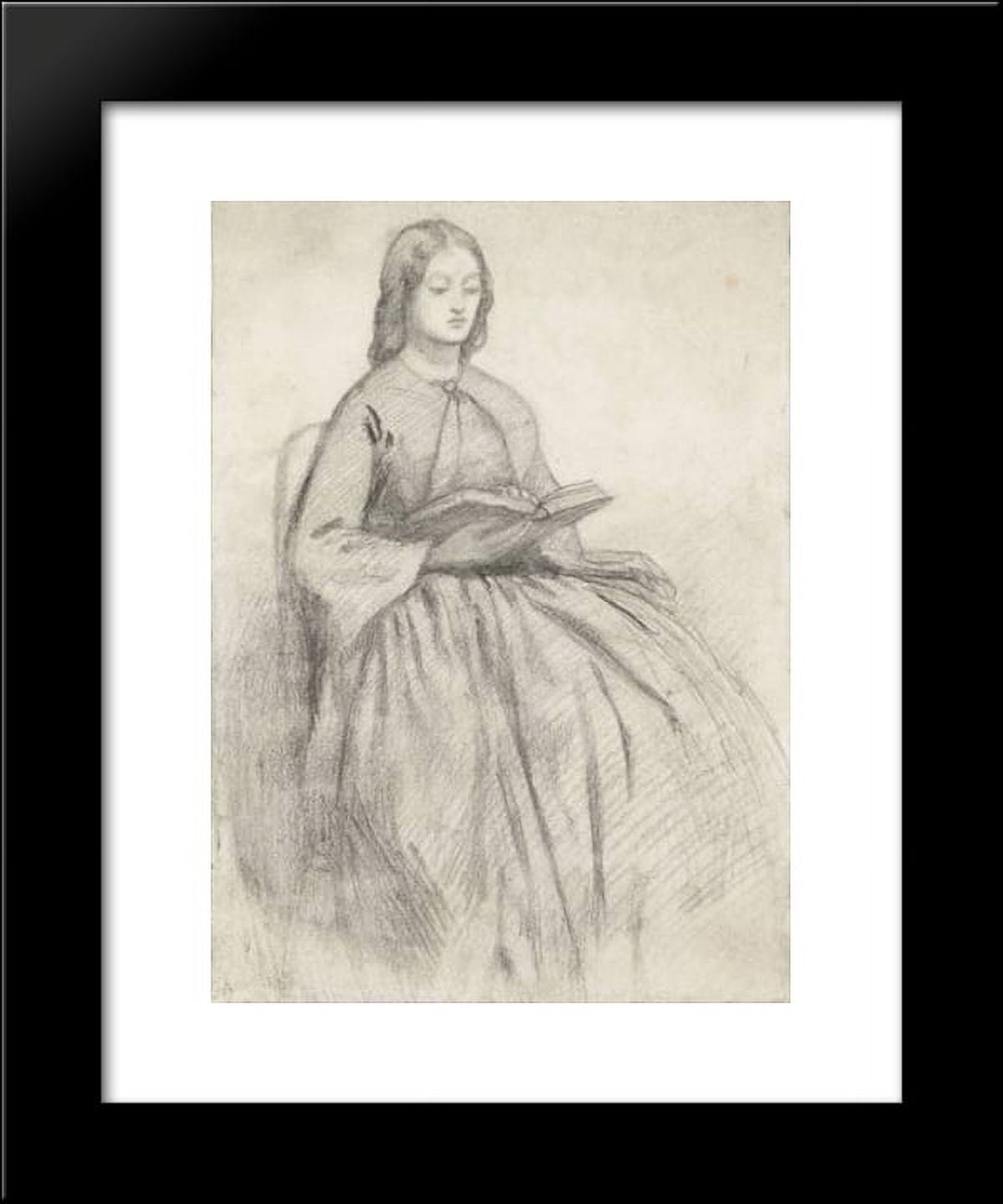 Elizabeth Siddall in a Chair 20x24 Framed Art Print by Dante Gabriel ...