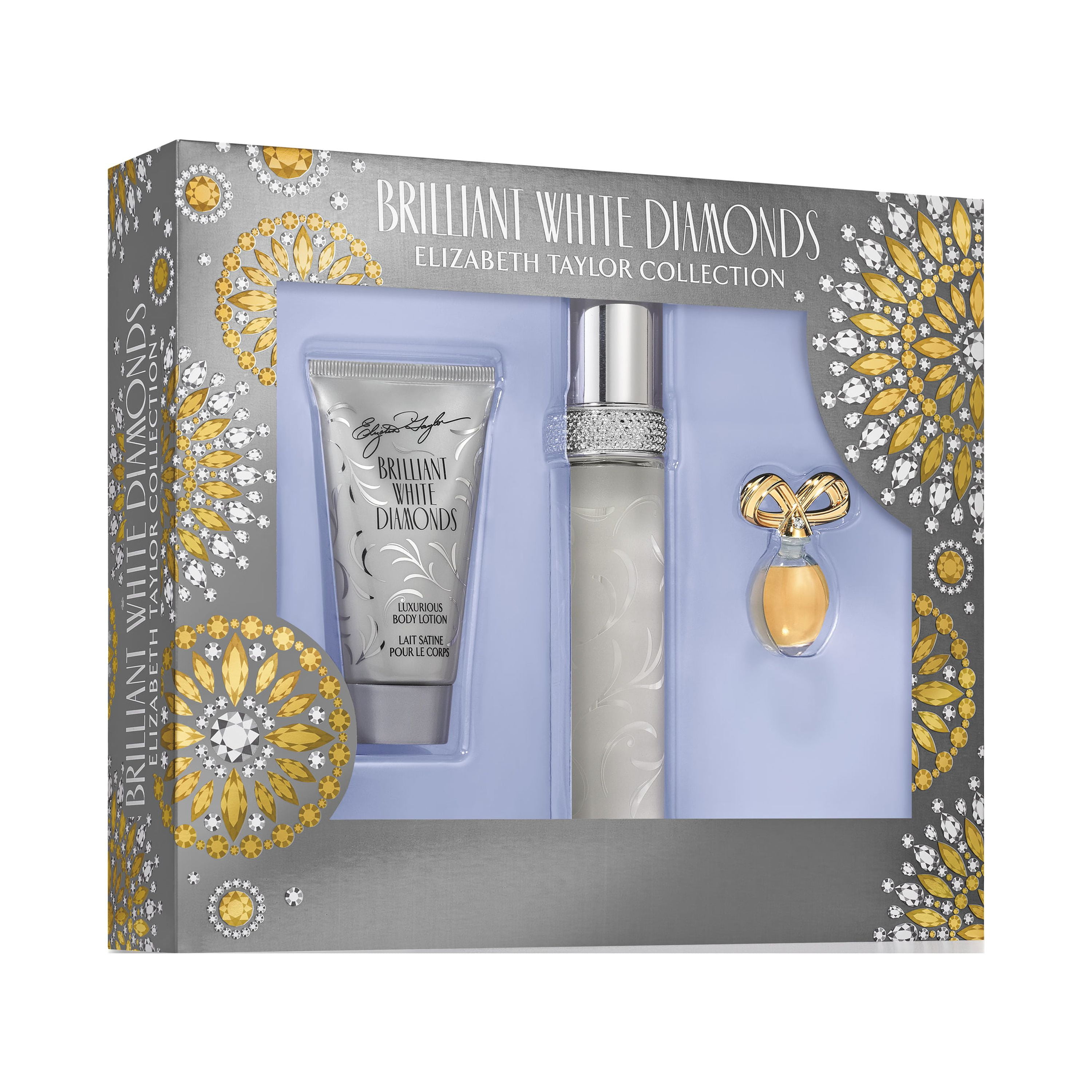 Elizabeth Taylor Brilliant White Diamonds Fragrance Gift Set for Women ...
