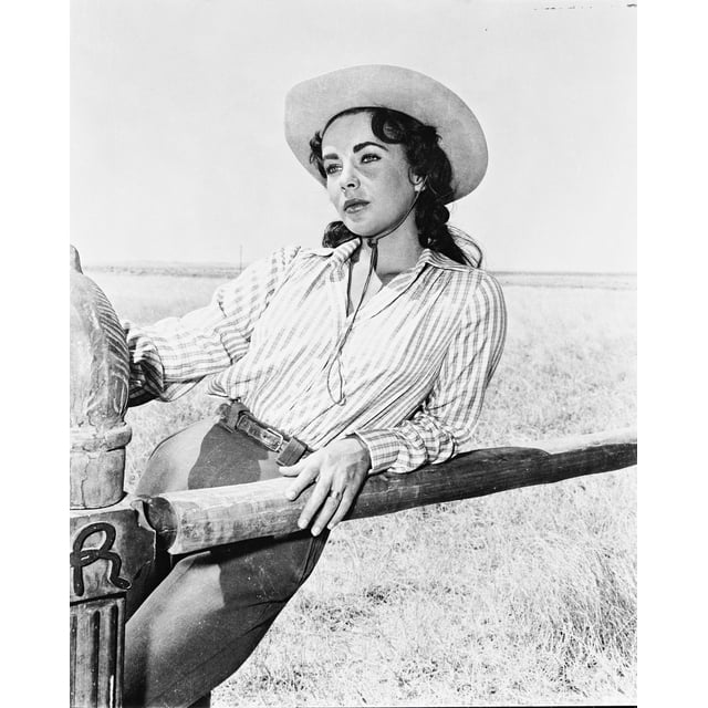 Elizabeth Taylor Giant Print In Stetson Wow! 24x36 Classic Hollywood ...