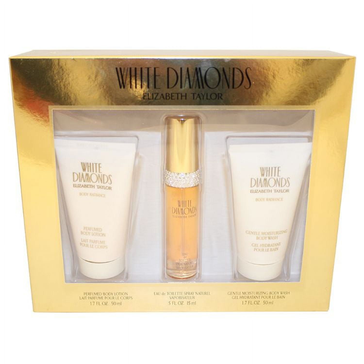 Elizabeth Taylor White Diamonds Perfume Gift Set for Women, 3 Pieces ...