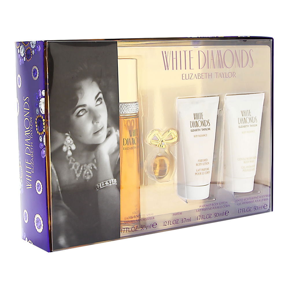 Elizabeth Taylor White Diamonds Women's Perfume Gift Set, 4pc - Walmart.com