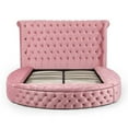 Elizabeth Upholstered Round Storage Bed, Pink - King Size - Walmart.com