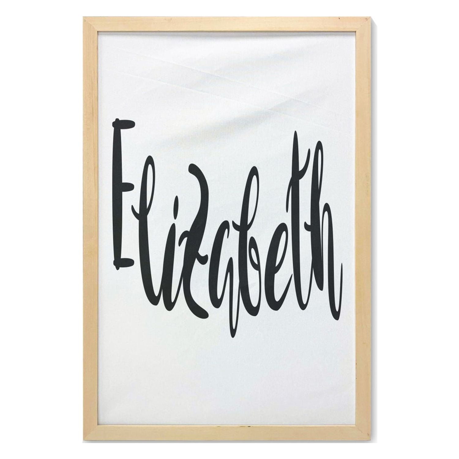 Elizabeth Wall Art with Frame, Monochrome Inscription Style Modern ...