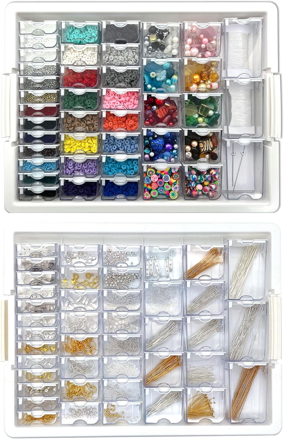 Elizabeth Ward Assorted Glass and Polymer Clay Bead Tray with Elizabeth ...