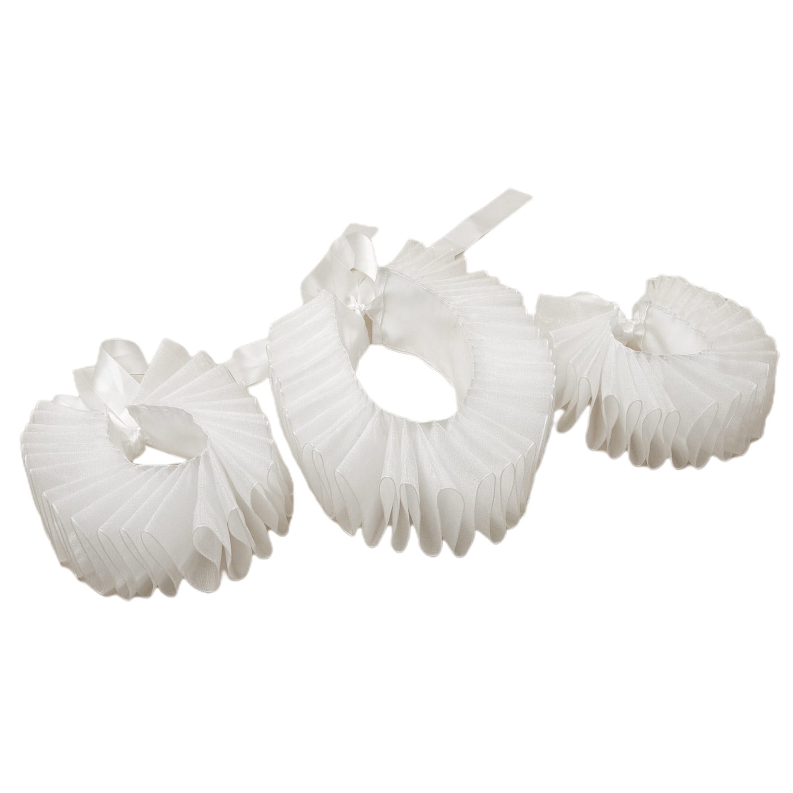 Elizabethan Collar Cuff Set Vintage Solid Neck Ruff and Wrist Ruffle ...