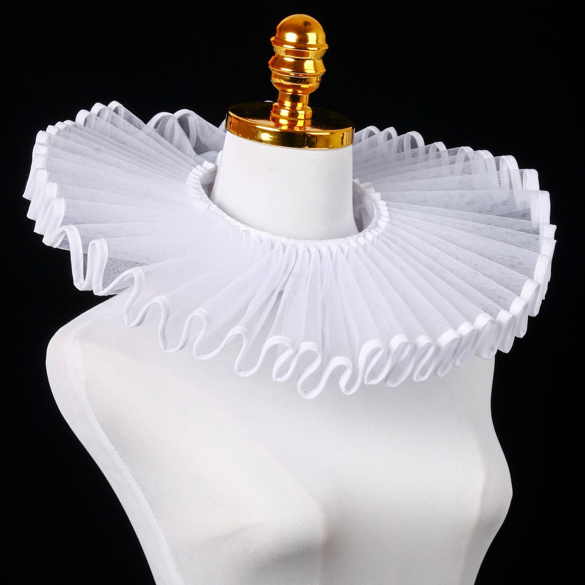 Elizabethan Neck Ruff Detachable Collar Dickens Ruff Neck Clown Collar ...