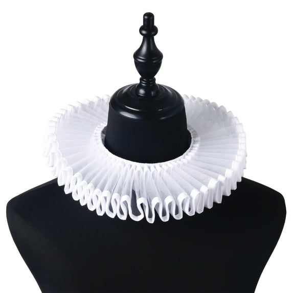 Elizabethan Neck Ruff Detachable Collar Dickens Ruff Neck Clown Collar ...