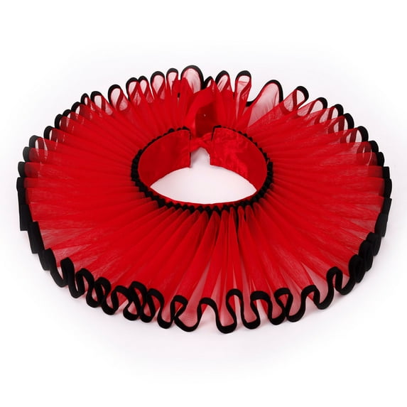 Elizabethan Neck Ruff Detachable Collar Dickens Ruff Neck Clown Collar ...