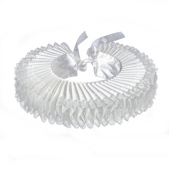 Elizabethan Neck Ruff Medieval Styles Detachable Collar Ruffled Pattern ...