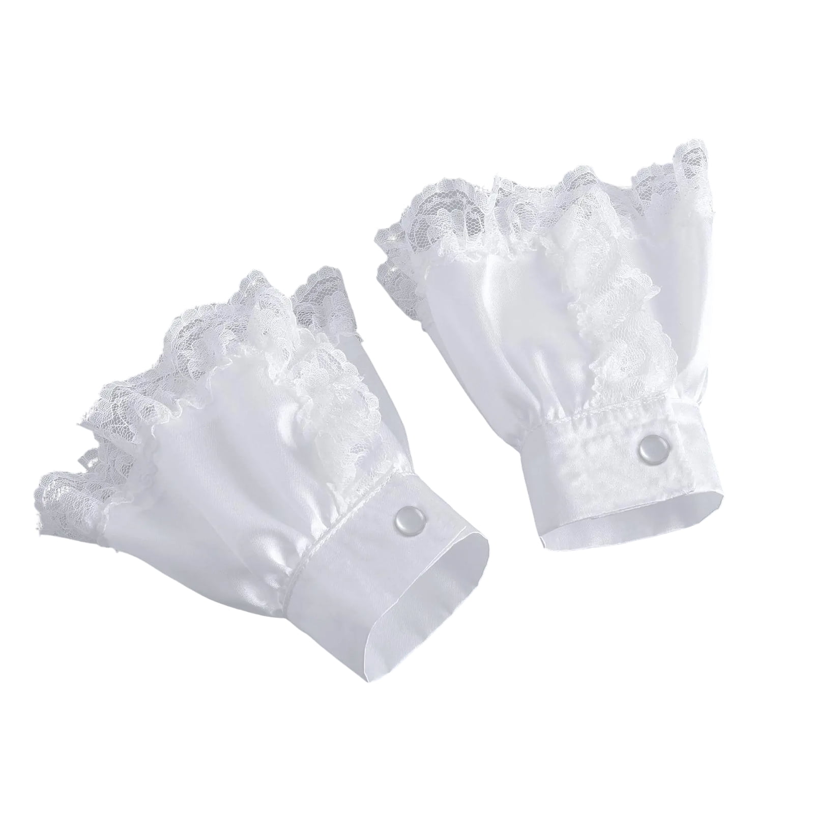 Elizabethan Neck Ruff Tiered Ruffle Lace Jabot Collar and False Sleeve ...