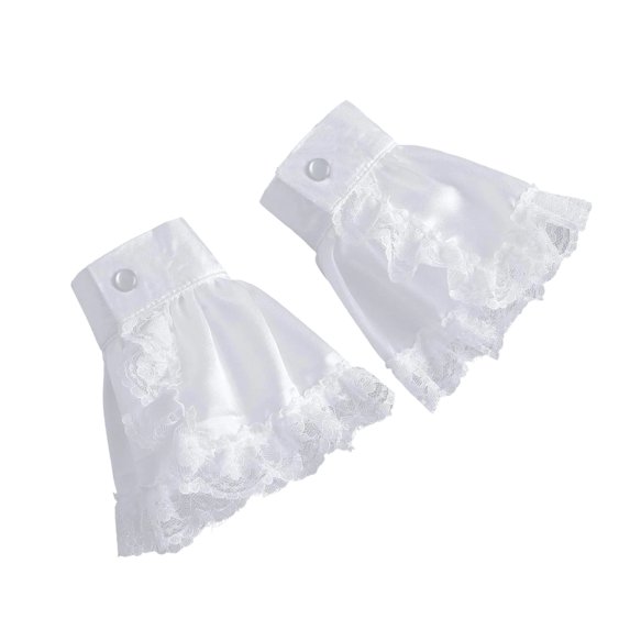 Elizabethan Neck Ruff Tiered Ruffle Lace Jabot Collar and False Sleeve ...