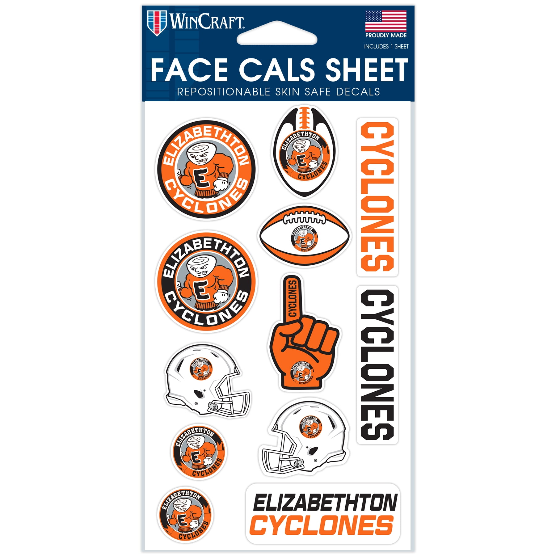 Elizabethton High School 4" x 7" Face Cal Sheet - Walmart.com