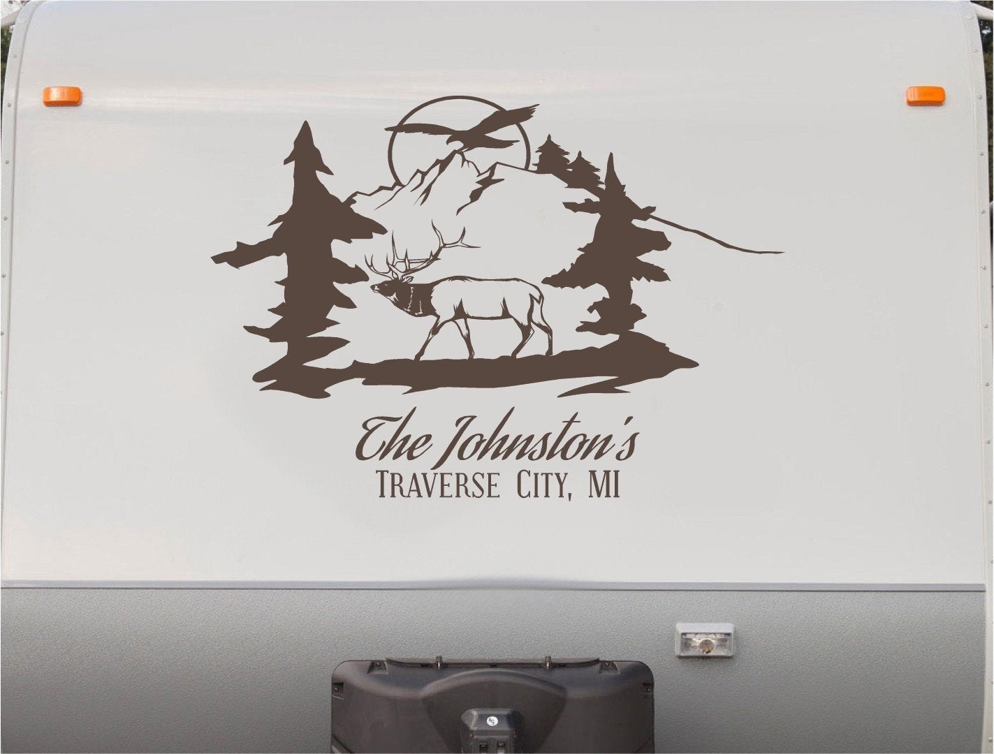 Elk Buck Mountains RV Camper Motor Home Decal Sticker Sign CD121 ...