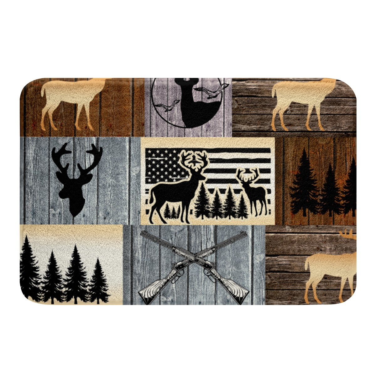 Elk Deer Hunting Bathroom Rugs Rustic Reindeer Moose Rug 20"x32 ...