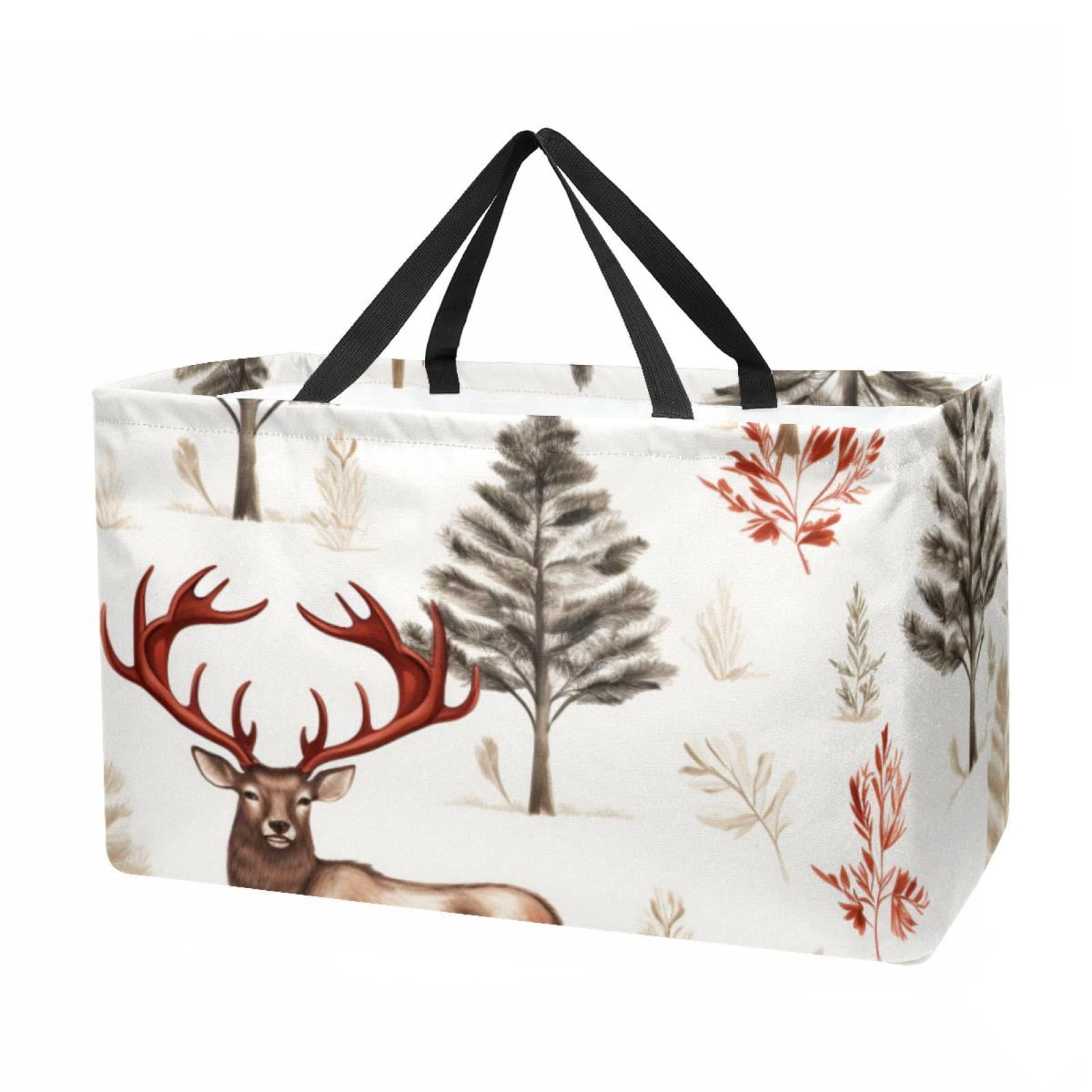 Elk Deer Large Capacity Reusable Foldable Oxford Cloth Storage Basket ...