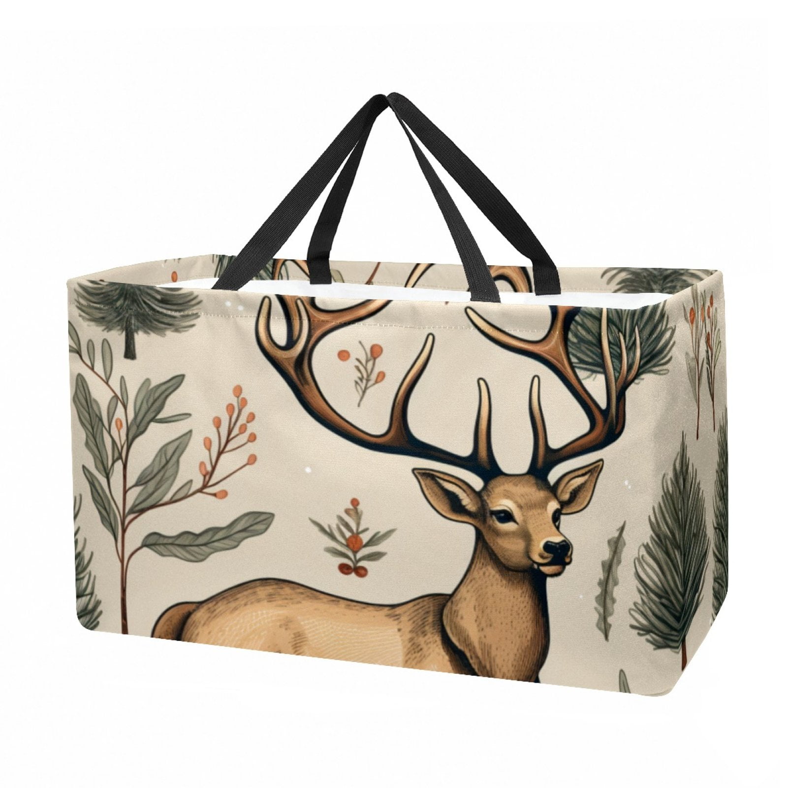 Elk Deer Large Capacity Reusable Foldable Oxford Cloth Storage Bin - Decorative Box, Collapsible ...