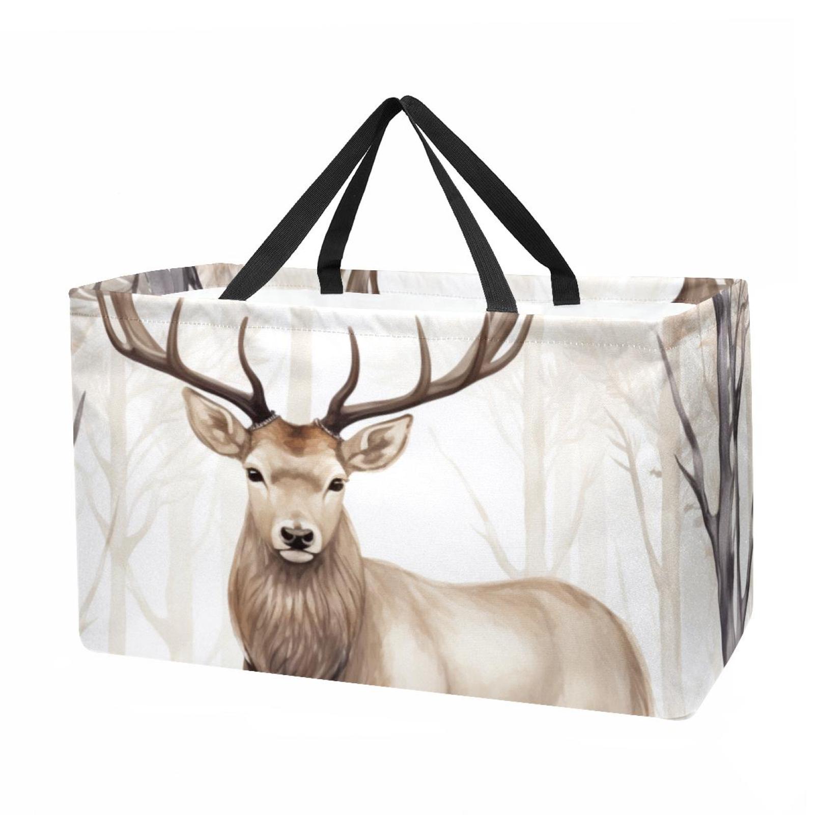 Elk Deer Large Capacity Reusable Foldable Oxford Cloth Storage Bin: Laundry Bag, Picnic Baskets ...