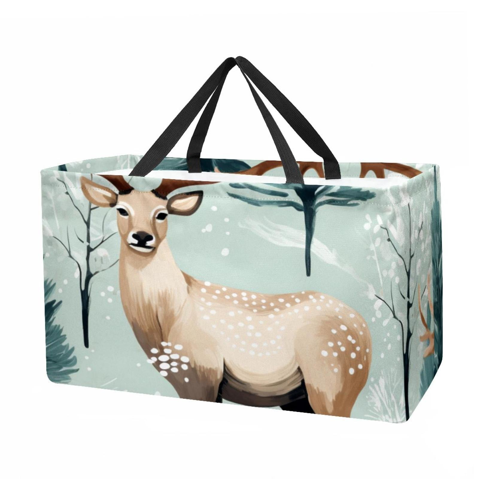 Elk Deer Large Oxford Cloth Storage Bin: Foldable Storage Bag, Picnic Basket, and Storage Box ...
