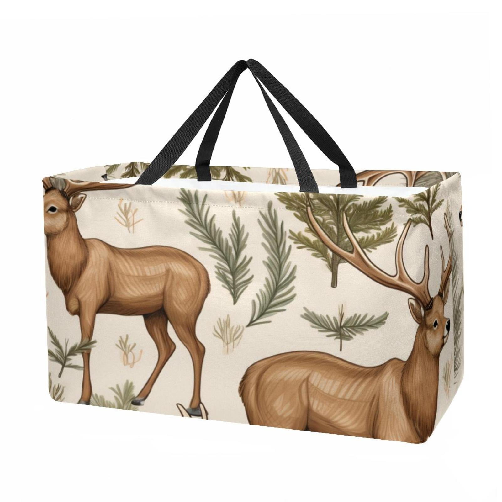 Elk Deer Large Reusable Foldable Oxford Cloth Shopping Bag with ...
