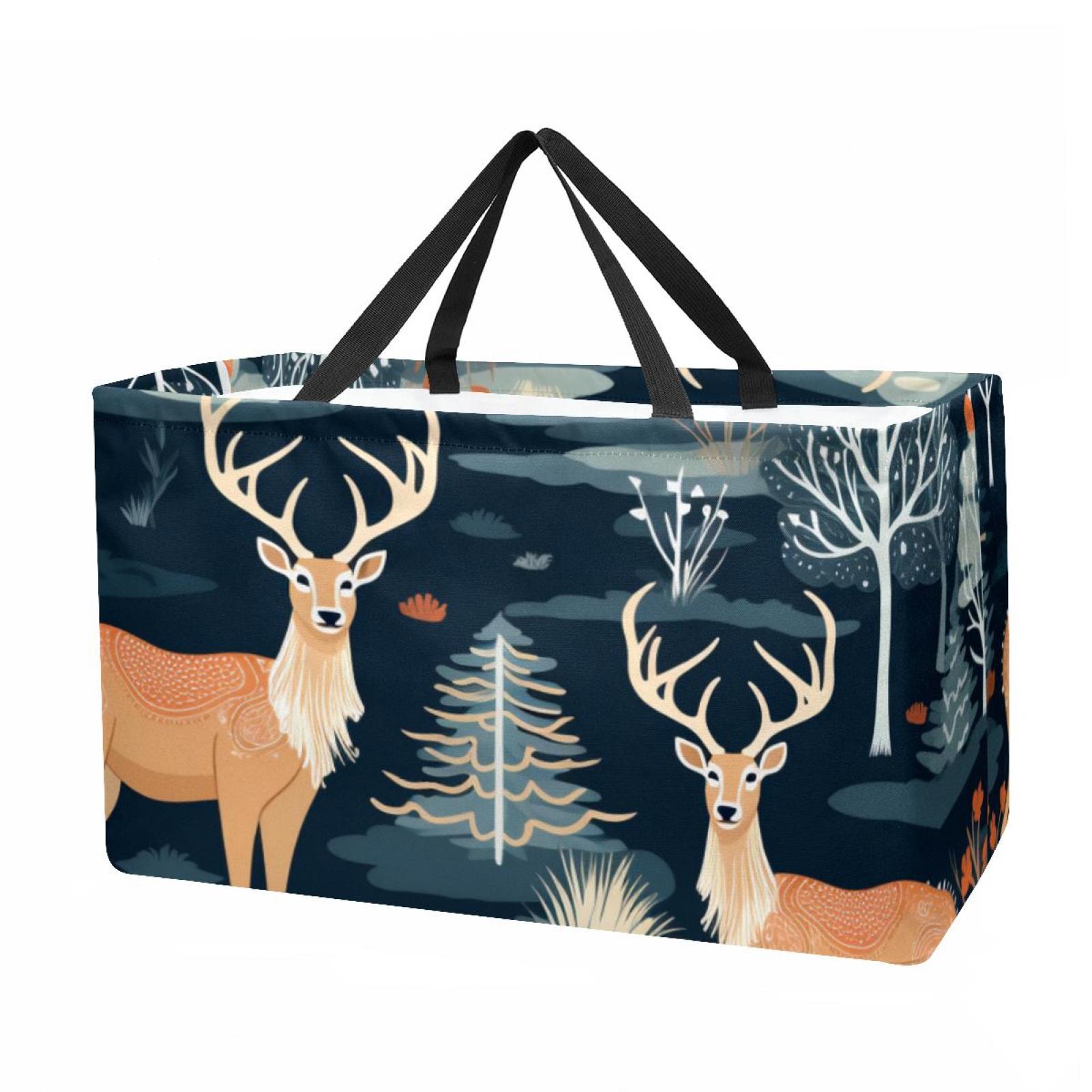 Elk Deer Large-capacity Foldable Reusable Shopping Bag: Oxford Cloth, Storage Bins, Collapsible ...