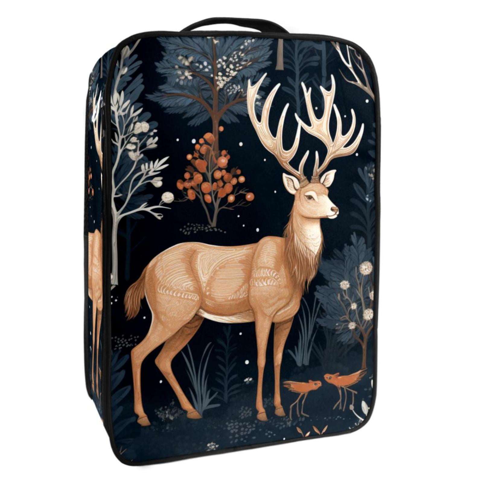Elk Deer Polyester Shoe Box Organizer - 23x31cm/9x12in Closet Storage ...