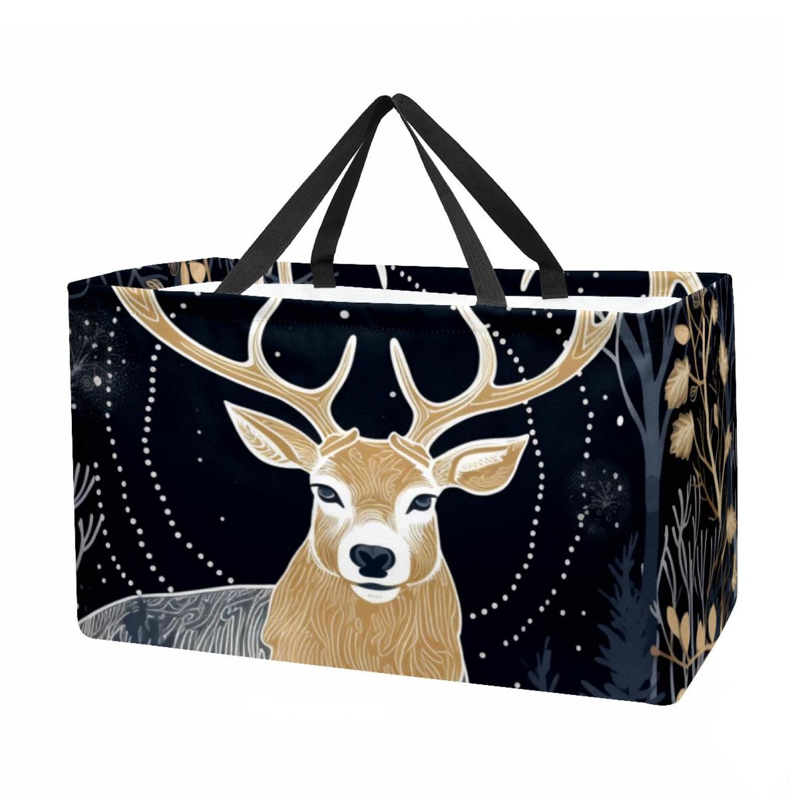 Elk Deer Premium Oxford Cloth Shopping Bags: Reusable, Foldable, and ...