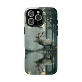 Elk Deer by Woodland Stream Scenic Forest Landscape Case with iPhone 17 ...
