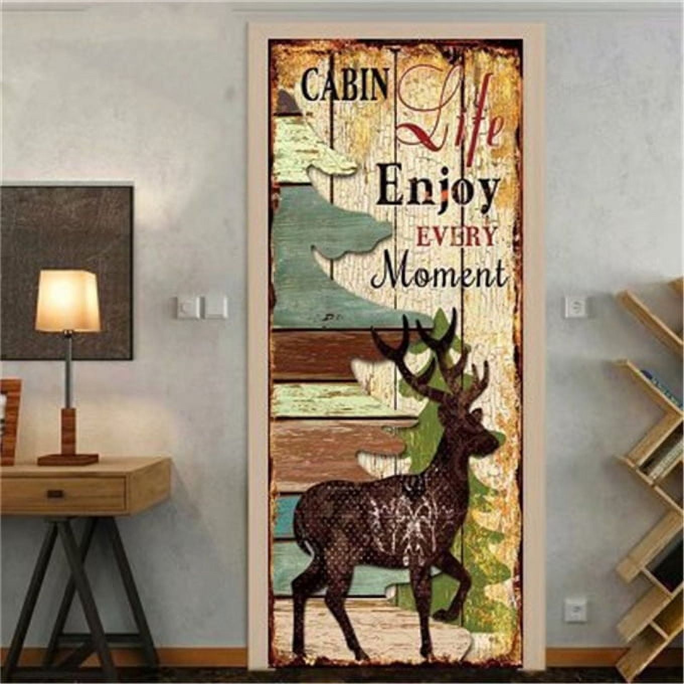 Elk Door Stickers Deer Mother and Child Wallpaper Fantasy Myth Style ...
