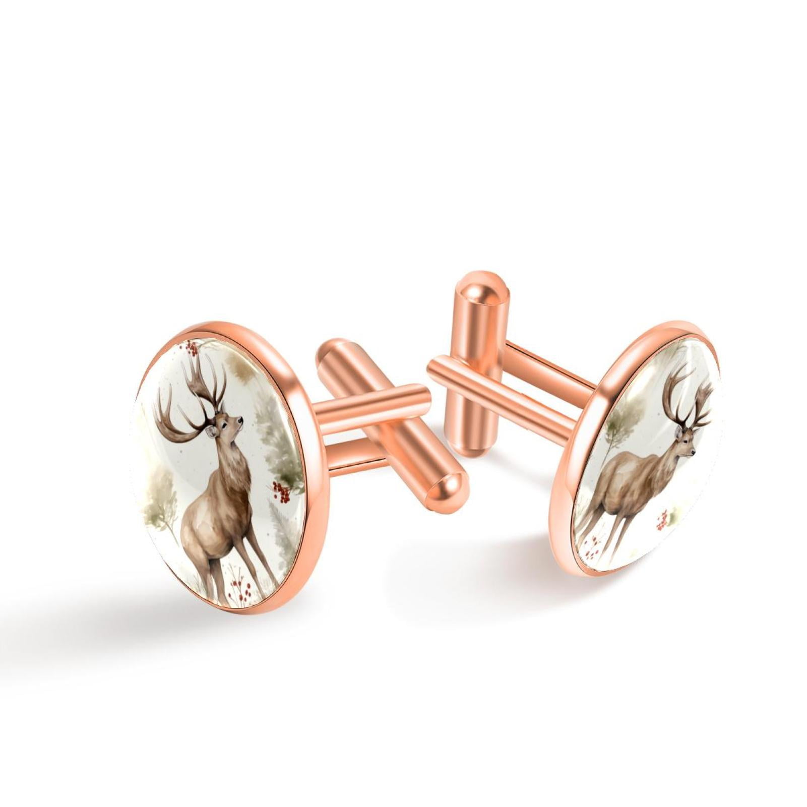 Elk Elegant Stainless Steel Mens Cufflink Set - Stylish Addition to ...