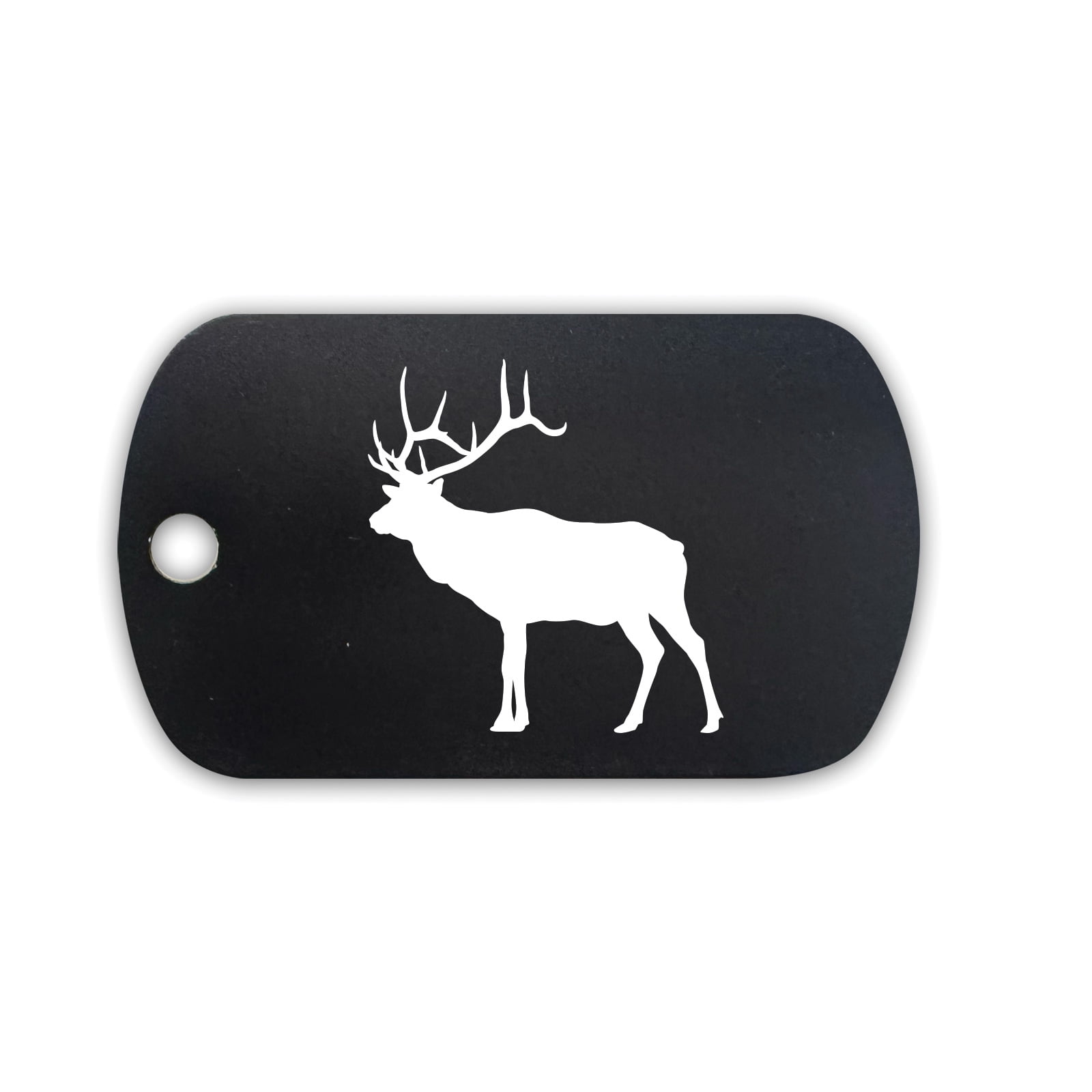Elk GI Dog Tag Aluminum Keychain deer wapiti american hunter hunting ...