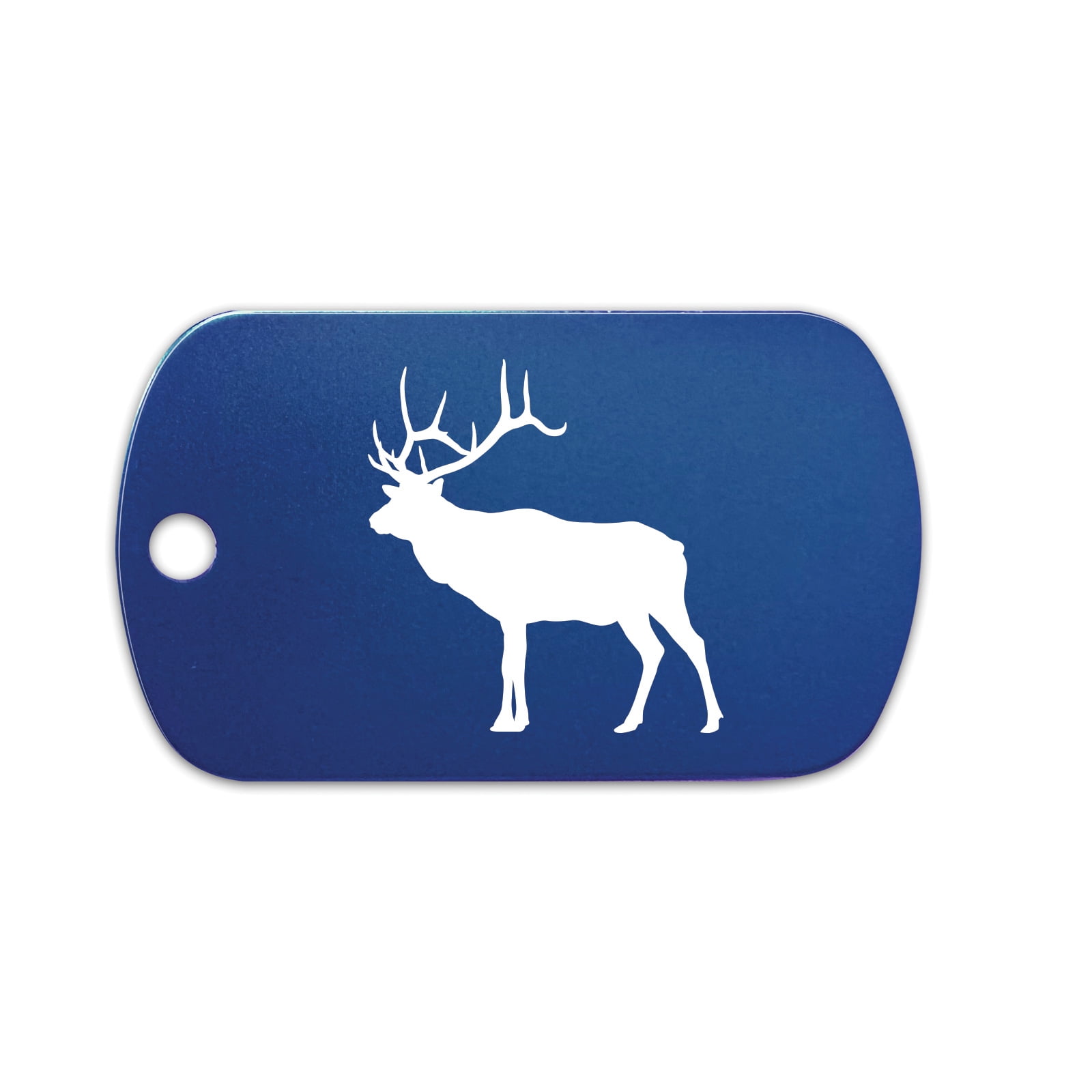 Elk GI Dog Tag Aluminum Keychain deer wapiti american hunter hunting ...