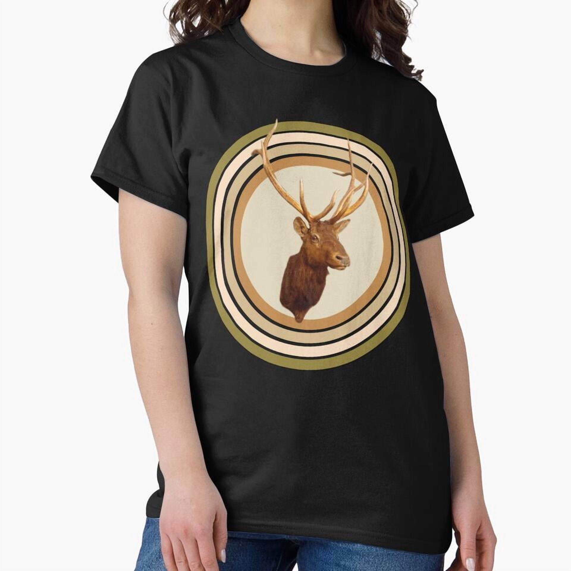 Elk Head Hunter Camo Design Hunting Outdoors Sports Wildlife T-Shirt ...