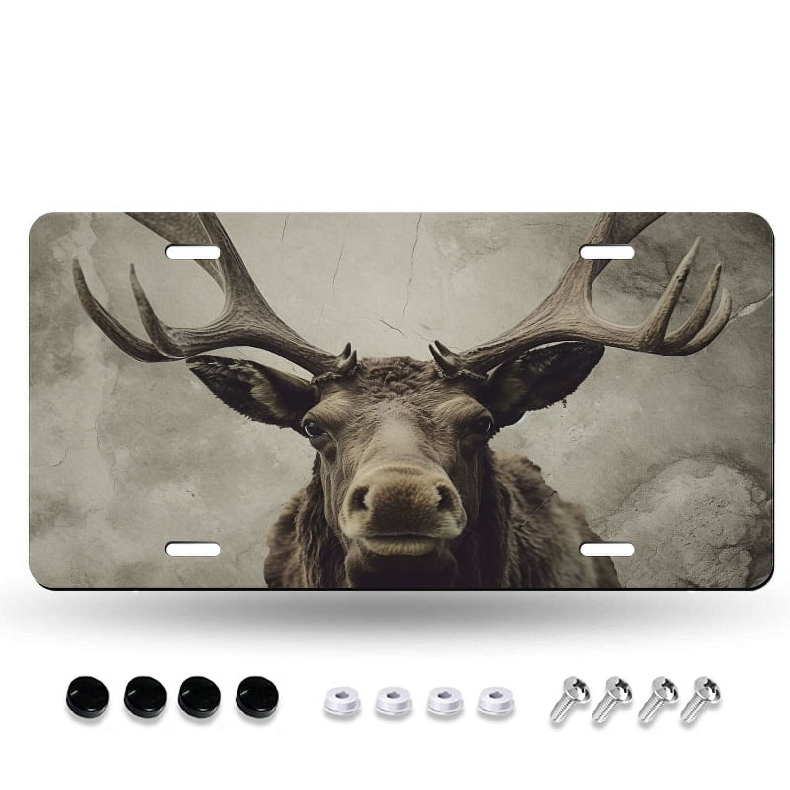 Elk with Its Head Turned Slightly To The Side License Plate Frame ...