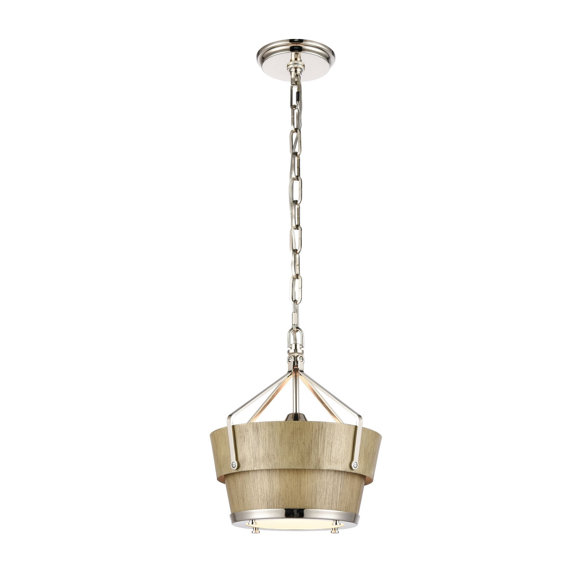 Elk Home 10.5-Inch Wide Marin Pendant, Transitional, Polished Nickel ...