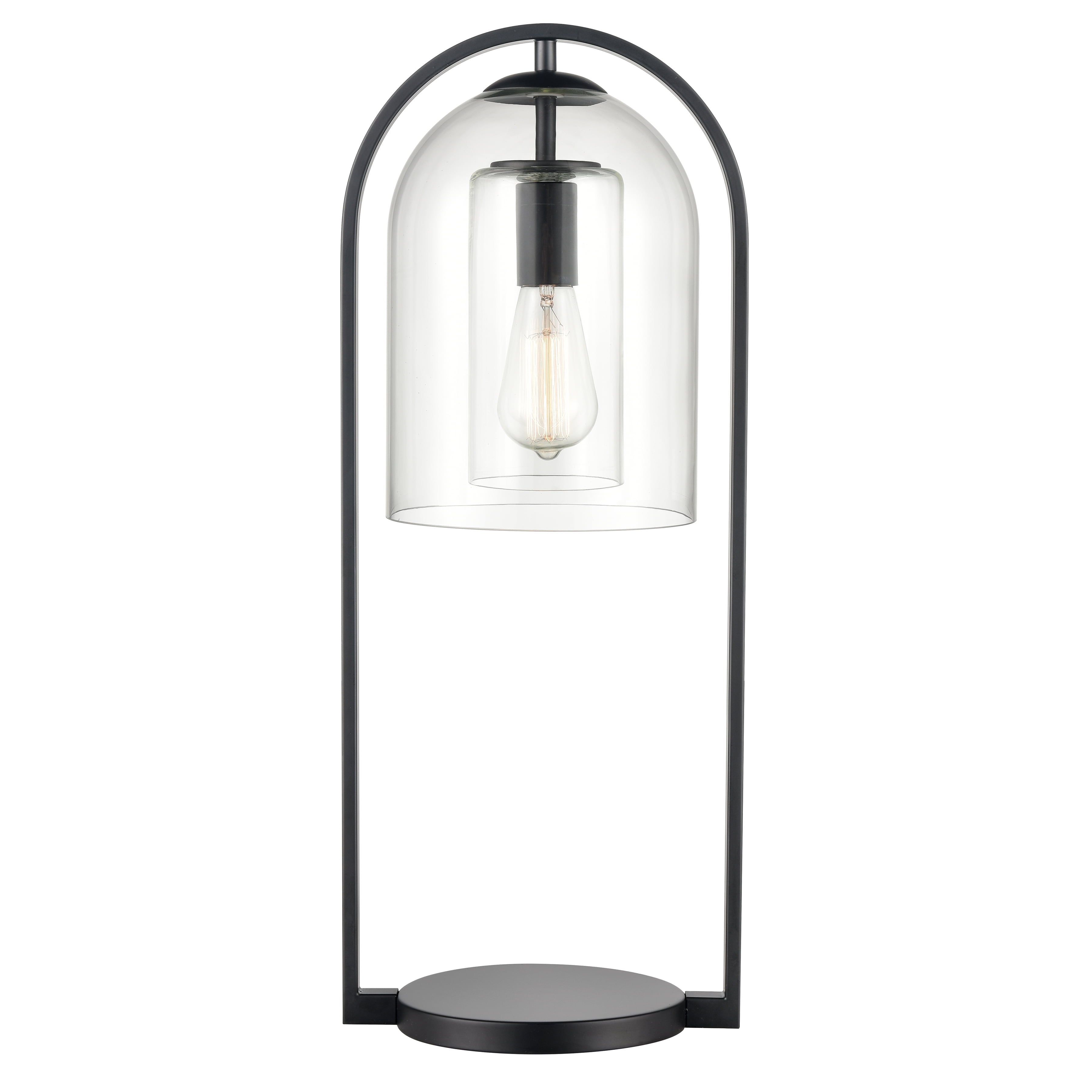 Elk Home 10-Inch Wide Bell Jar Table Lamp, Transitional, Matte Black ...